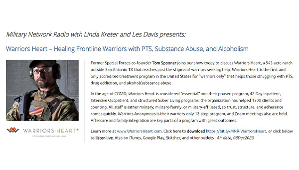 Warriors Heart – Healing Frontline Warriors with PTS, Substance Abuse ...